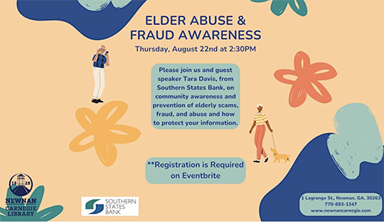 Newnan Carnegie Library presents Elder Abuse and Fraud Awareness ...